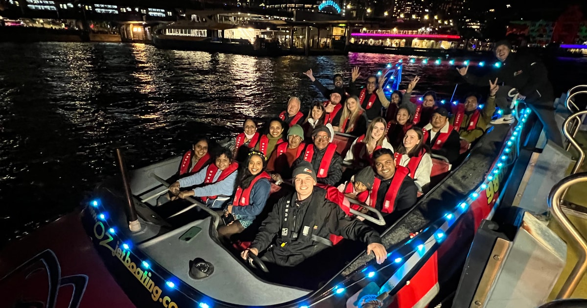 Sydney: Oz Jet Boating - Vivid Sydney Cruise | GetYourGuide