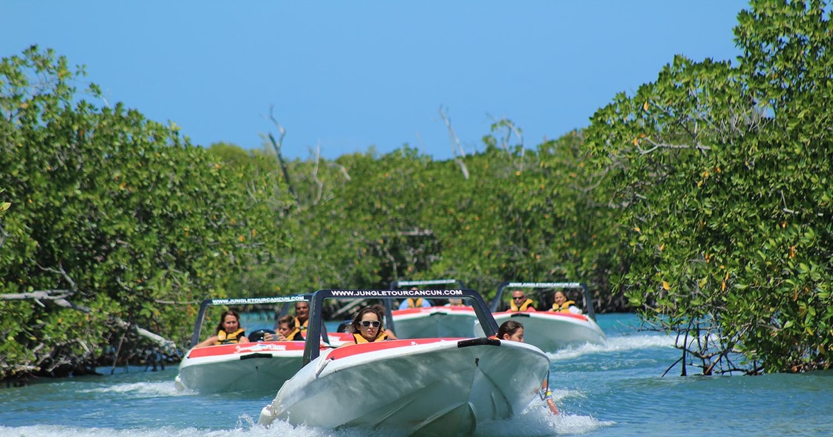 Cancun: Jungle Tour Adventure with Speedboat and Snorkeling. | GetYourGuide