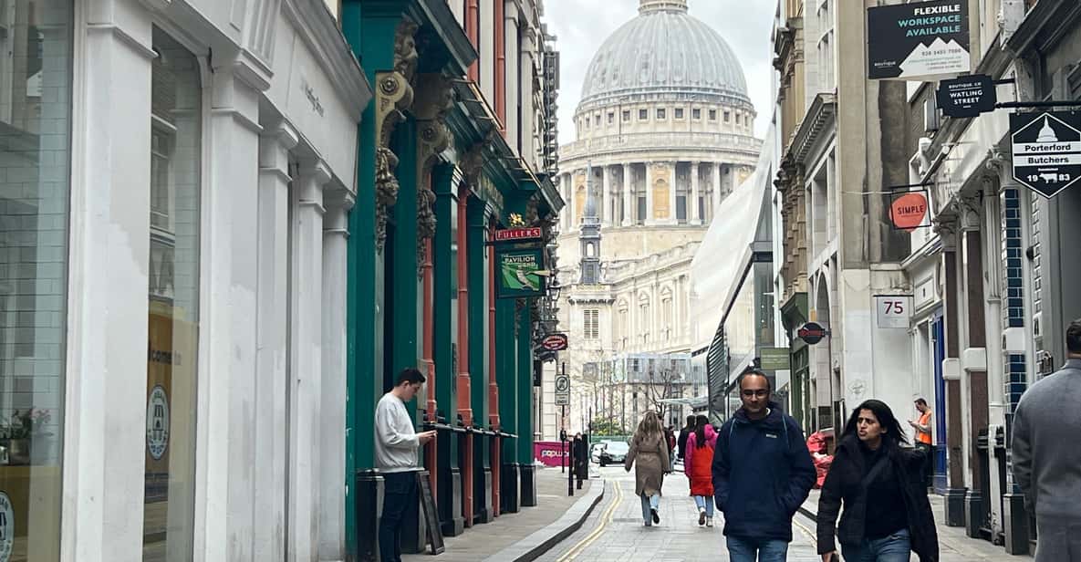 London Bridge, St Paul's Church en uitzicht vanaf een uitkijkpunt ...