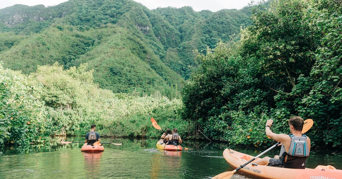 Oahu: Kahana Rainforest River 4 uur kajakverhuur | GetYourGuide