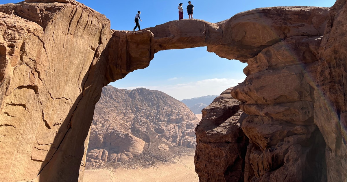 Wadi Rum: Burdah Rock Bridge Advanced Mountain Hike | GetYourGuide