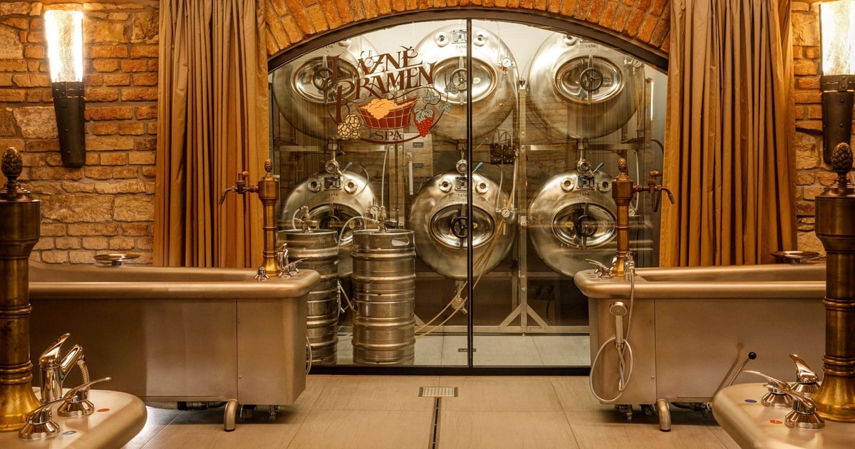 Prague: Lázně Pramen. Wine, Beer and Wellness bath | GetYourGuide