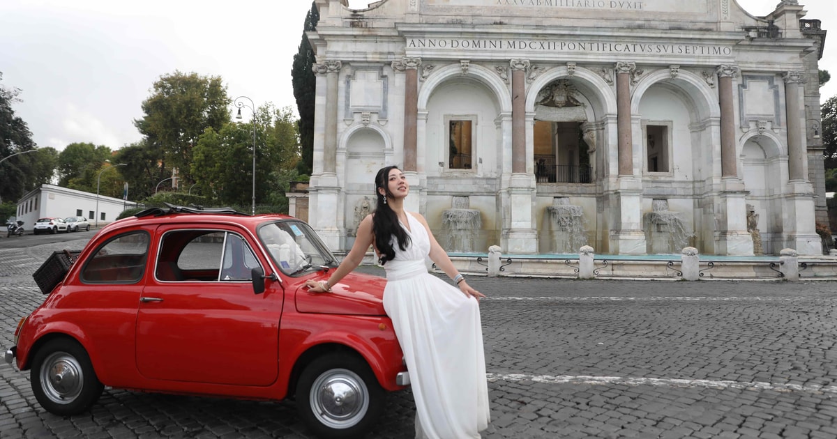 Rome: Ciao Bella Fiat 500 Vintage Journey with Aperol Spritz | GetYourGuide