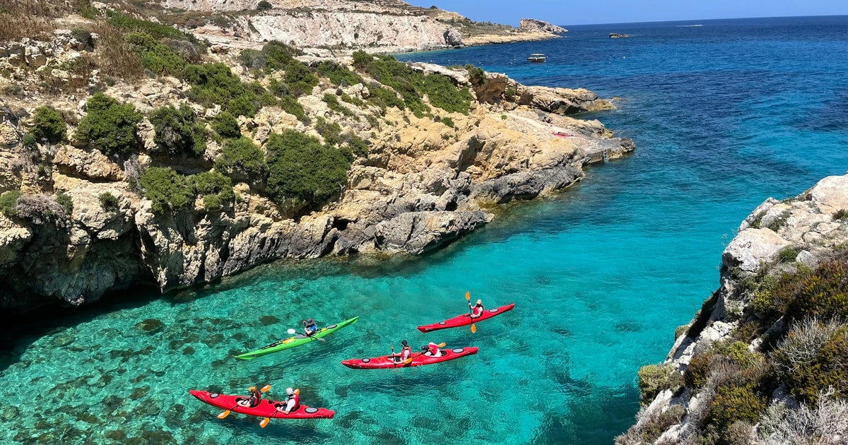 Kayak Gozo & Comino - Full Day Kayak Adventure, with lunch | GetYourGuide