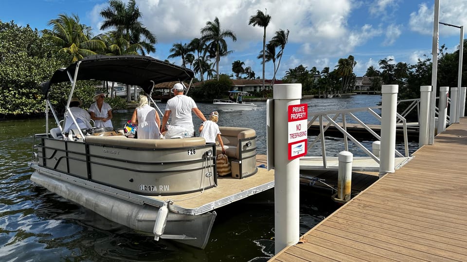 Pontoon boat ride on the ocean and canals in Broward County | GetYourGuide