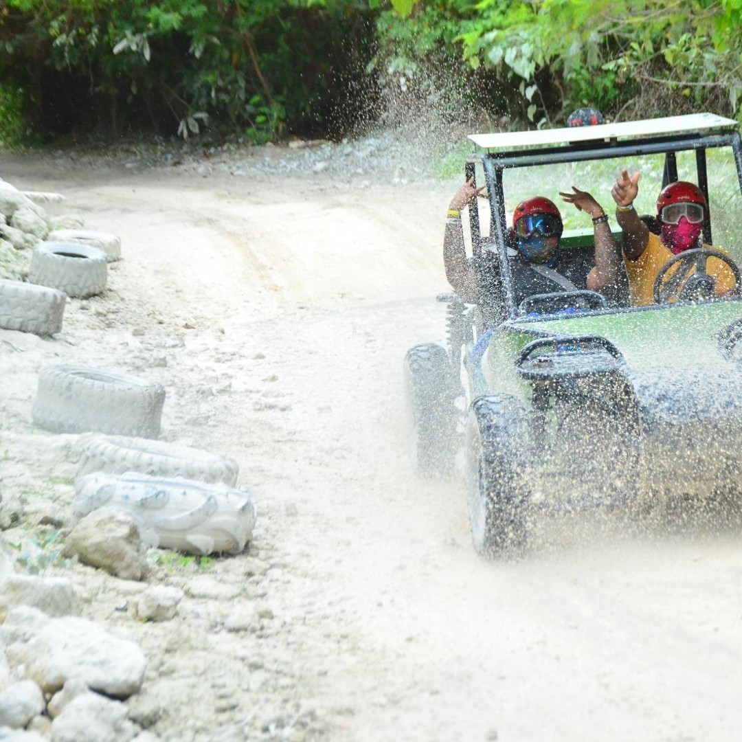 Buggy Ride, Zipline Splash & Waterfall Pool Combo with Lunch | GetYourGuide