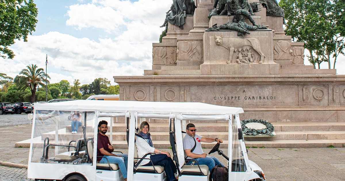 Rom: Piazzas, springvand, monumenter og basilikaer i golfvogn ...