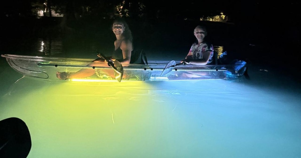 San Marcos: Sunset Clear Kayak Eco Tour with Glow Lights | GetYourGuide