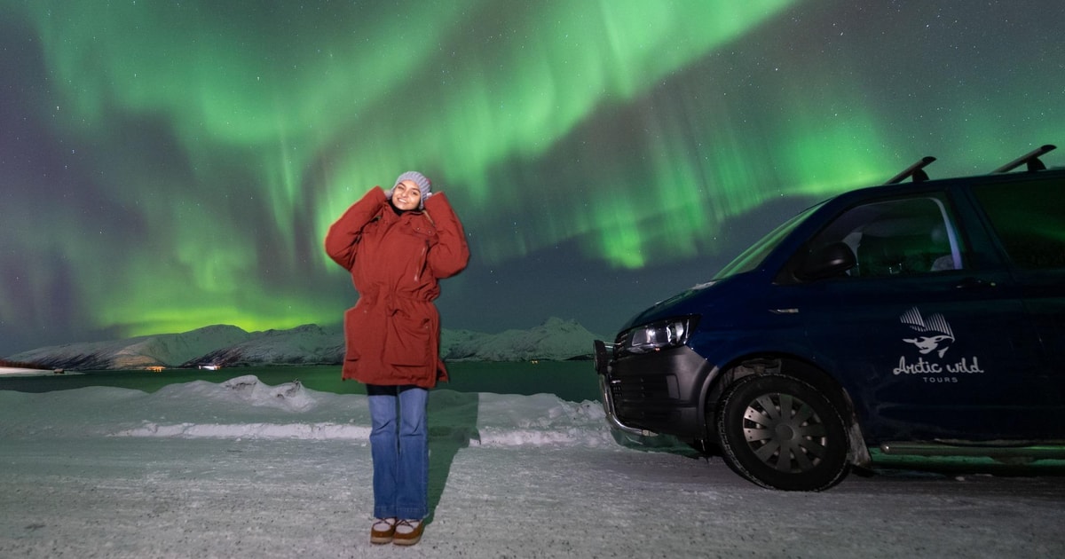 Polowanie na zorzę polarną minibusem z posiłkiem i zdjęciami | GetYourGuide