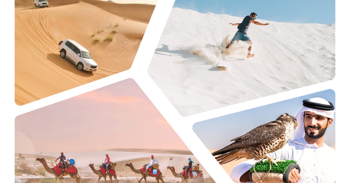Doha: Safari por las dunas, paseo en camello, sandboard con traslado ...