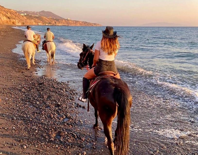 Santorini: Secluded Black Beach Horseback Riding Tour | GetYourGuide