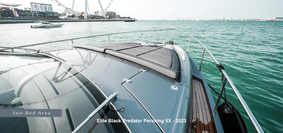 Black Predator Pershing 5X – 2023 Yacht Rental Dubai - 8 PAX | GetYourGuide
