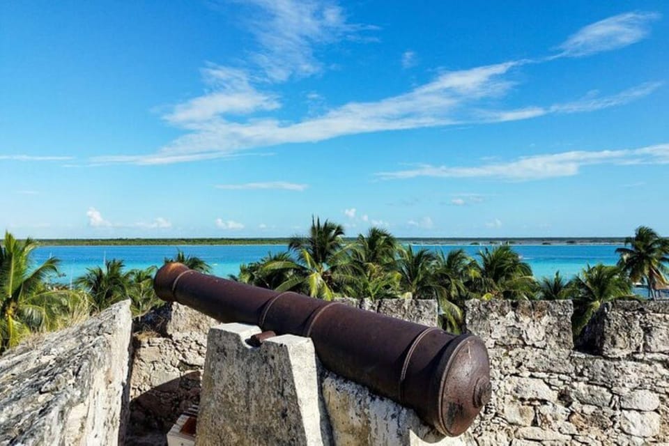 Mahahual: Bacalar Fort Visit and Blue Lagoon Boat Ride Combo | GetYourGuide