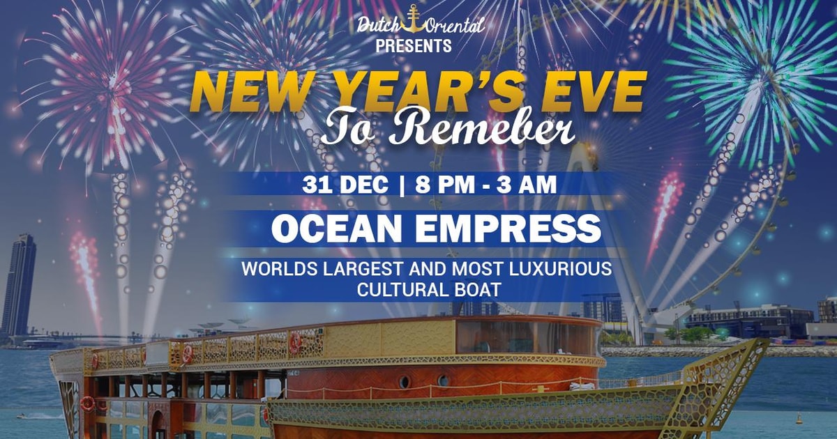 Dubai: Ocean Empress NYE Cruise with Dinner and Fireworks | GetYourGuide