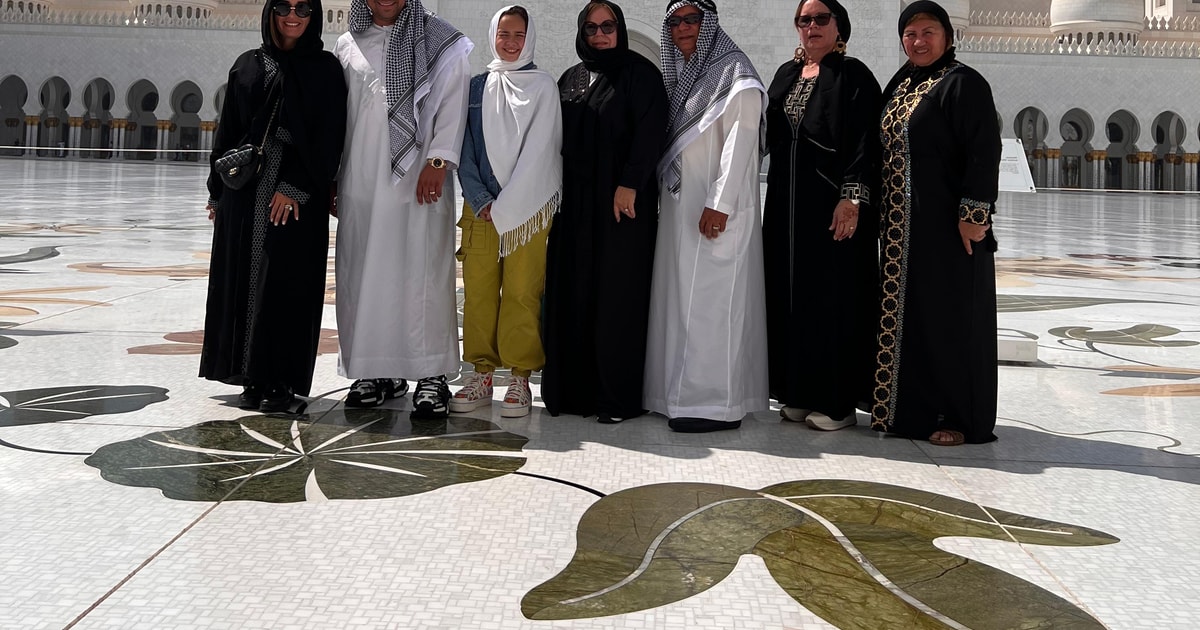 Abu Dhabi Sheikh Zayed-moskén privat stadsvandring från Dubai ...