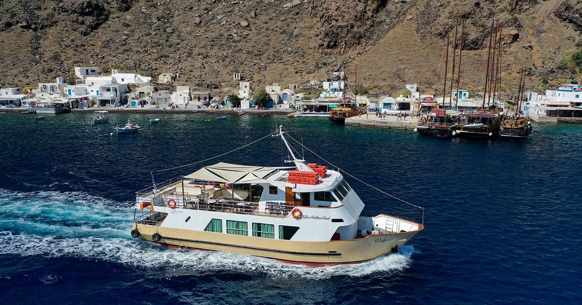 Full Day Tour & Sunset in Oia Glass-bottom Boat + Transfer | GetYourGuide