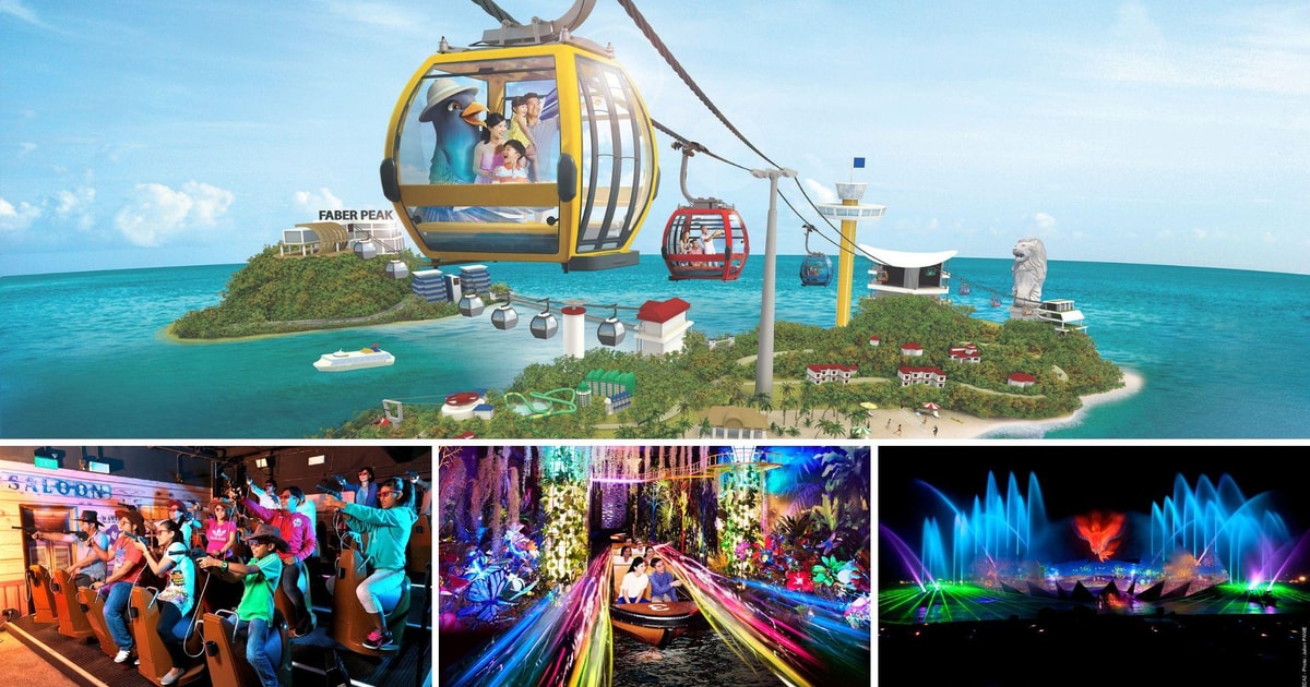 Visite guidée de l'île de Sentosa avec téléphérique et spectacle Wings ...