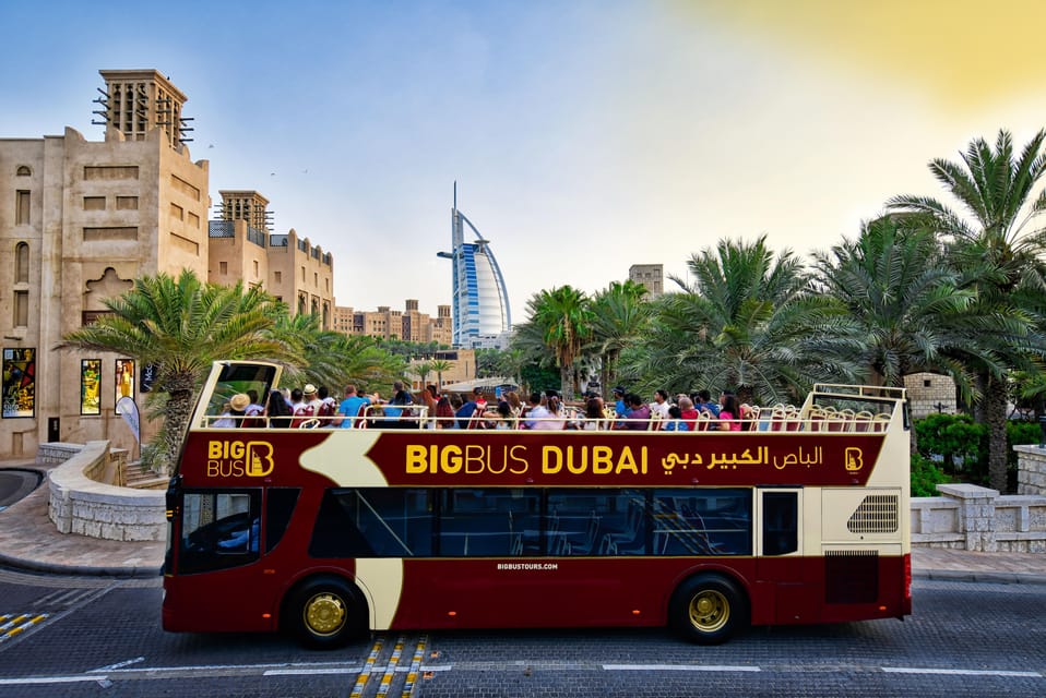 Dubai: Big Bus Panoramic Night Tour & Optional Dinner Cruise | GetYourGuide