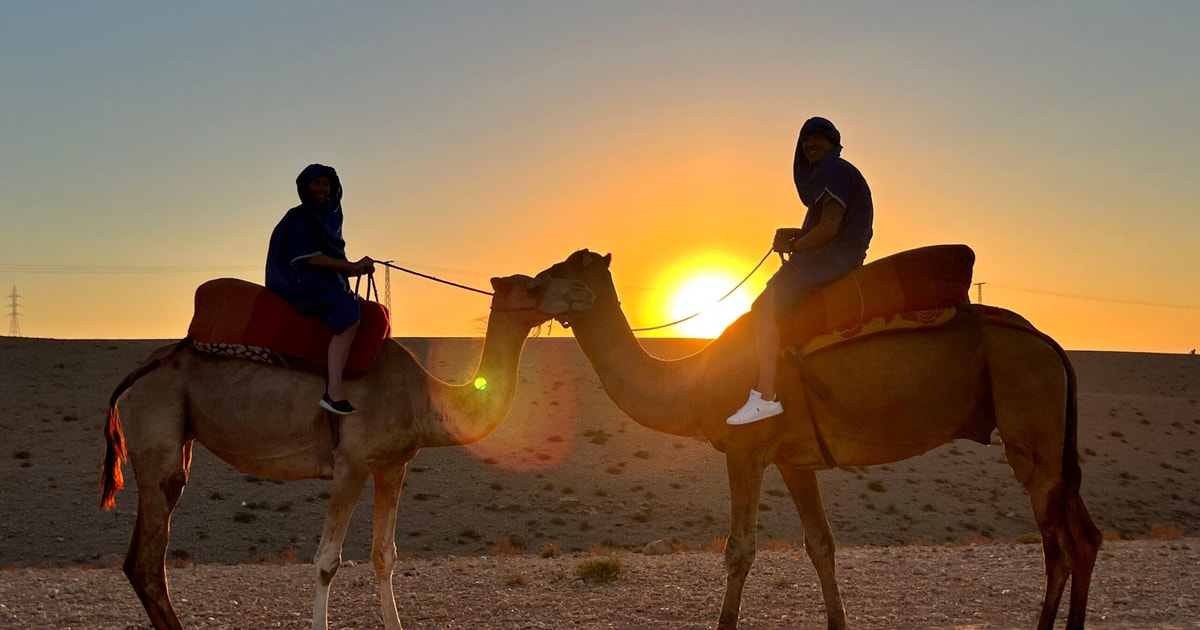 Marrakesh: Agafay Desert Sunset Camle Ride with Diner a Show | GetYourGuide