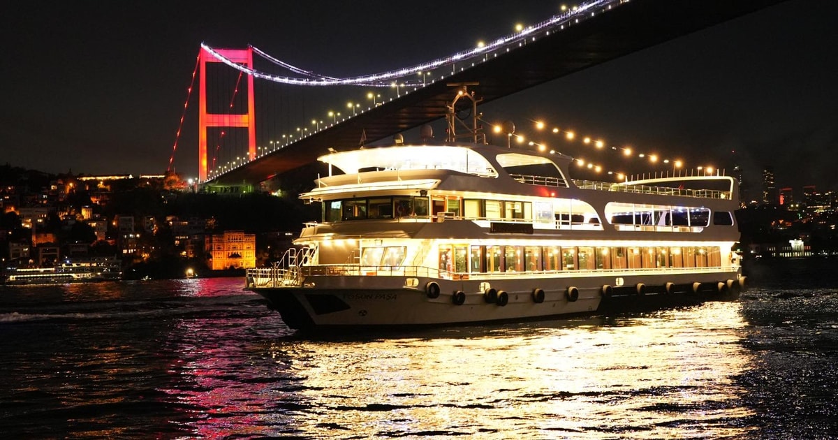 Bosphorus Cruise with Dinner, drinks, transfers | GetYourGuide