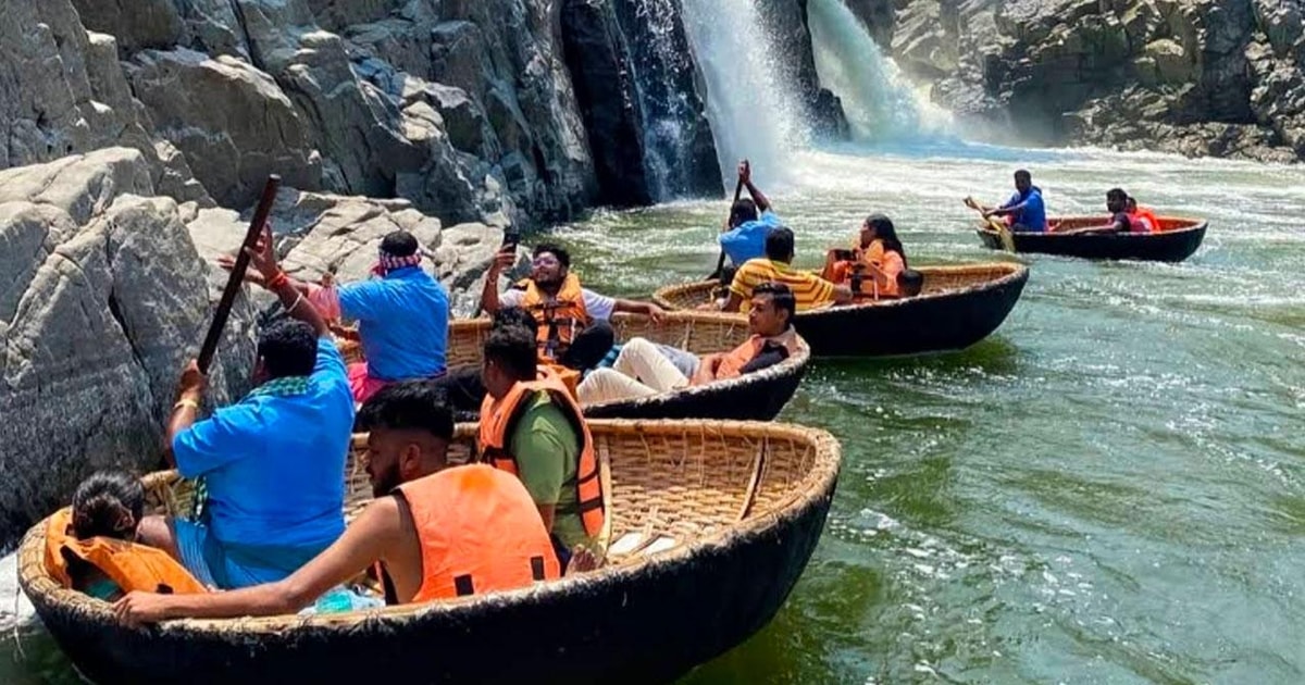 Hogenakkal Falls Day Trip from Bangalore with Coracle Ride | GetYourGuide