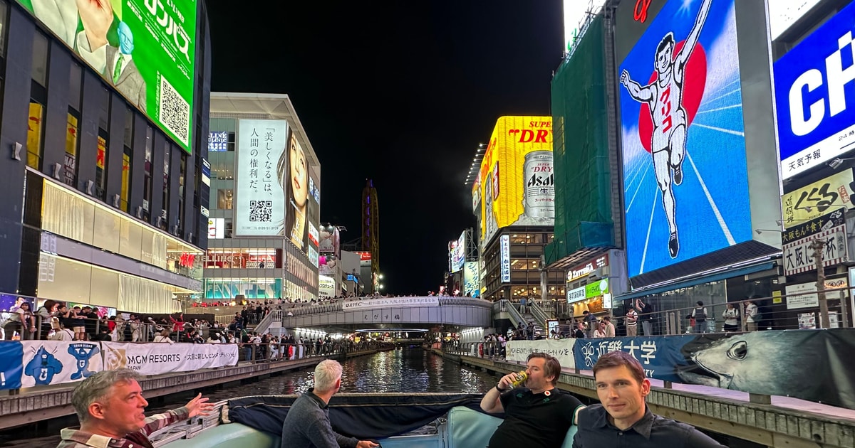 Osaka: Dotonbori River Cruise with Glico Sign & Neon Views | GetYourGuide