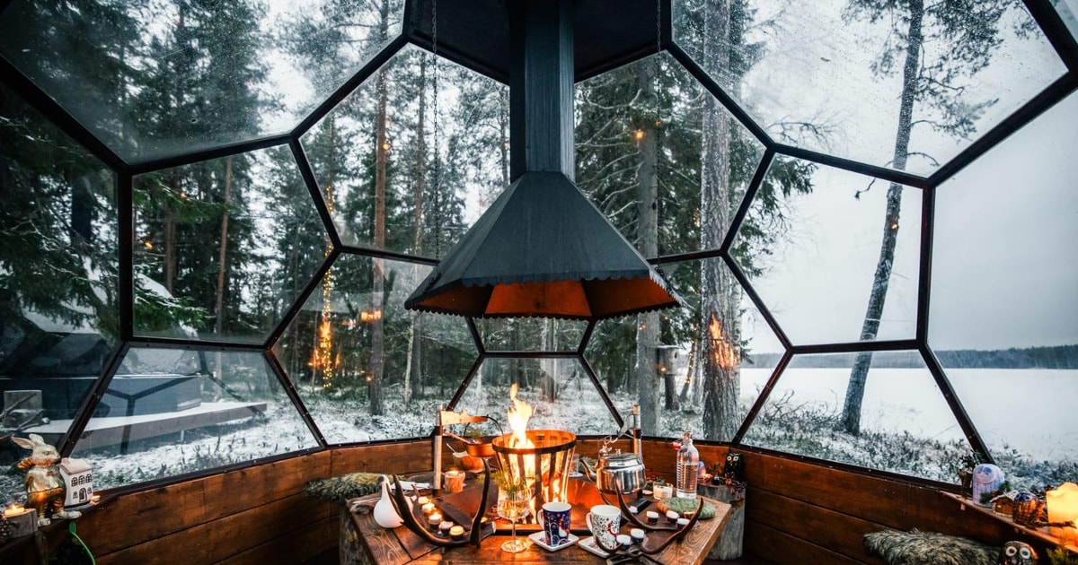Rovaniemi: Private Glass Igloo Dinner Under Northern Lights | GetYourGuide