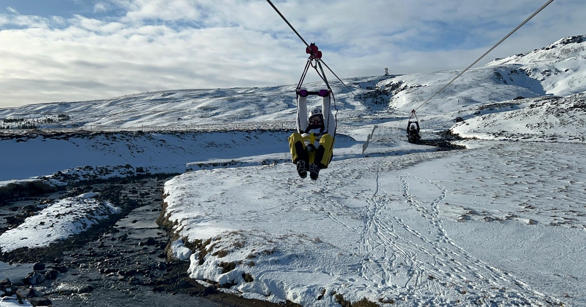 Hveragerdi: Mega Zipline-oplevelse | GetYourGuide