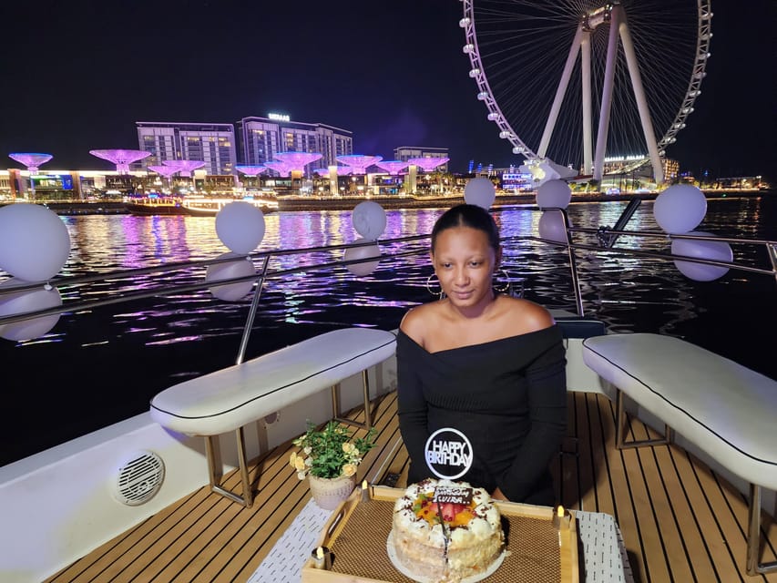 Dubai: Marina Atlantis Boat tour 3 hours+Swimming Add-on BBQ | GetYourGuide