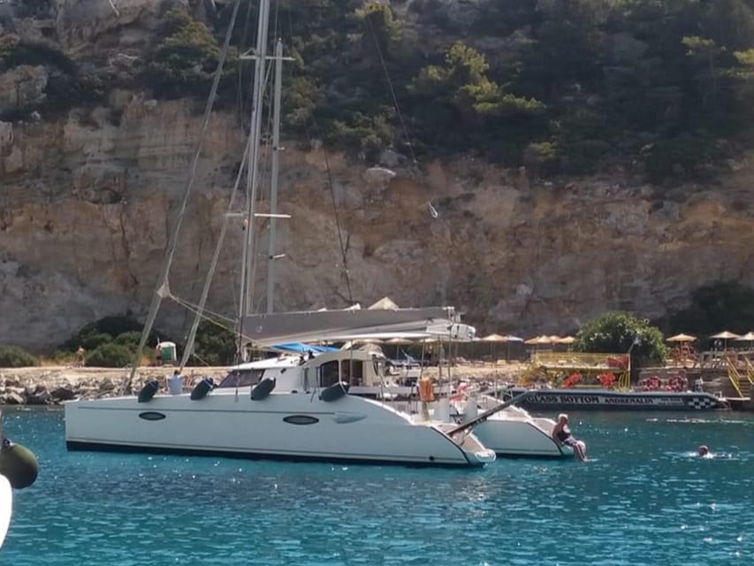 Rhodes: Catamaran Full Day Cruise with food and drinks | GetYourGuide