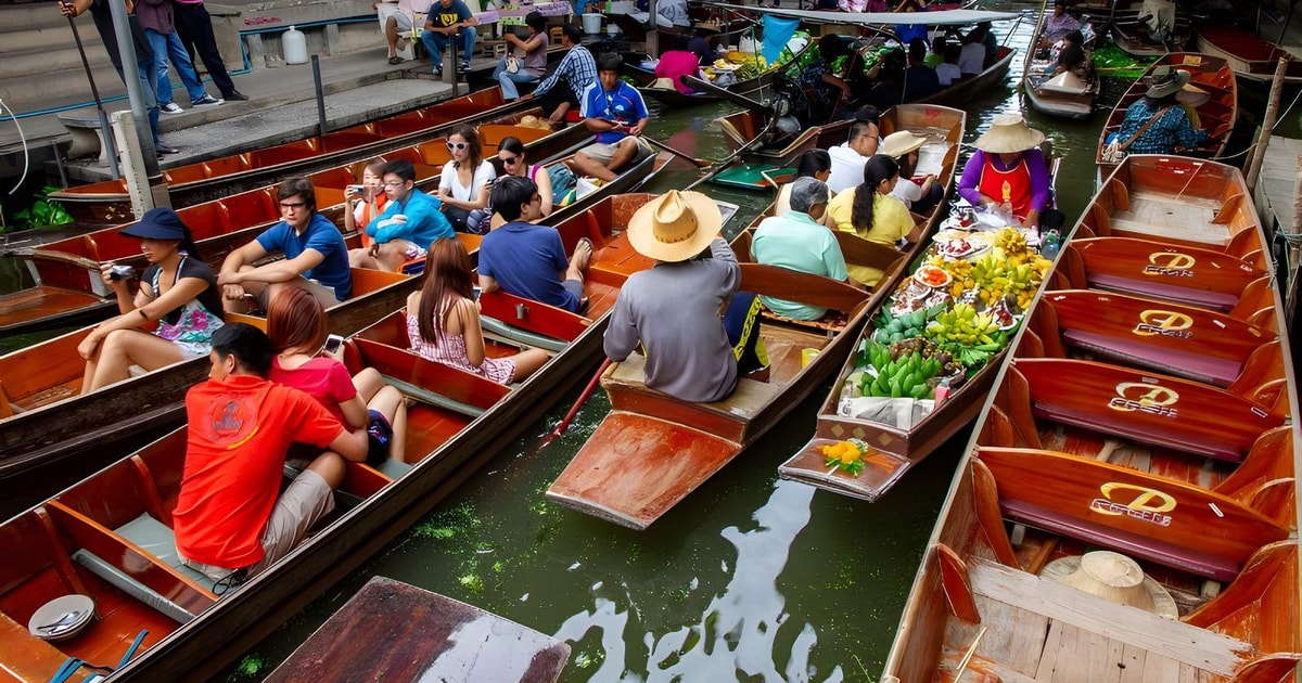 1 day trip to Floating market ,Railway Market by private car | GetYourGuide