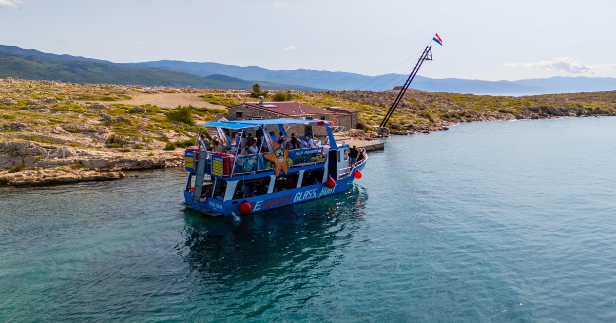 Crikvenica: Glass-Bottom Boat Trip to Šilo on Krk Island | GetYourGuide