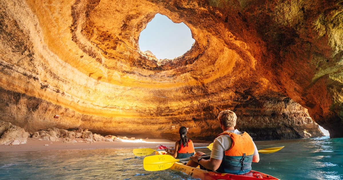 Algarve: Benagil Cave Sunrise Kayak Tour with Shower Use | GetYourGuide