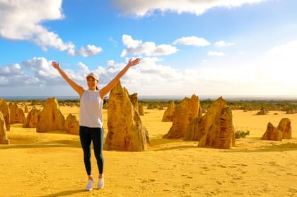 From Perth: Pinnacles Sunset and Stargazing Tour with Dinner | GetYourGuide