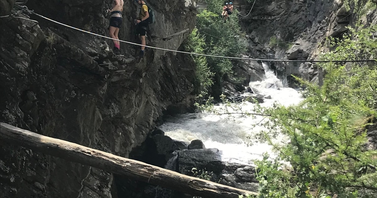 Saas-Fee: Gorge Alpine Via Ferrata and Flying Fox Tour | GetYourGuide