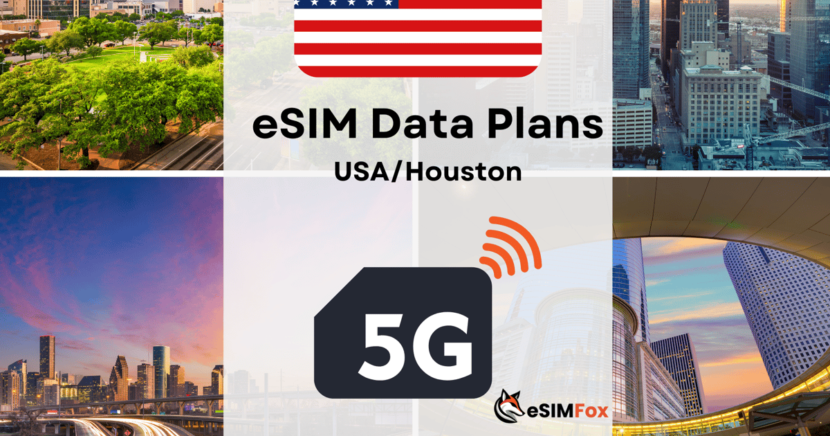Houston : Plano de dados de Internet eSIM para EUA 4G/5G | GetYourGuide
