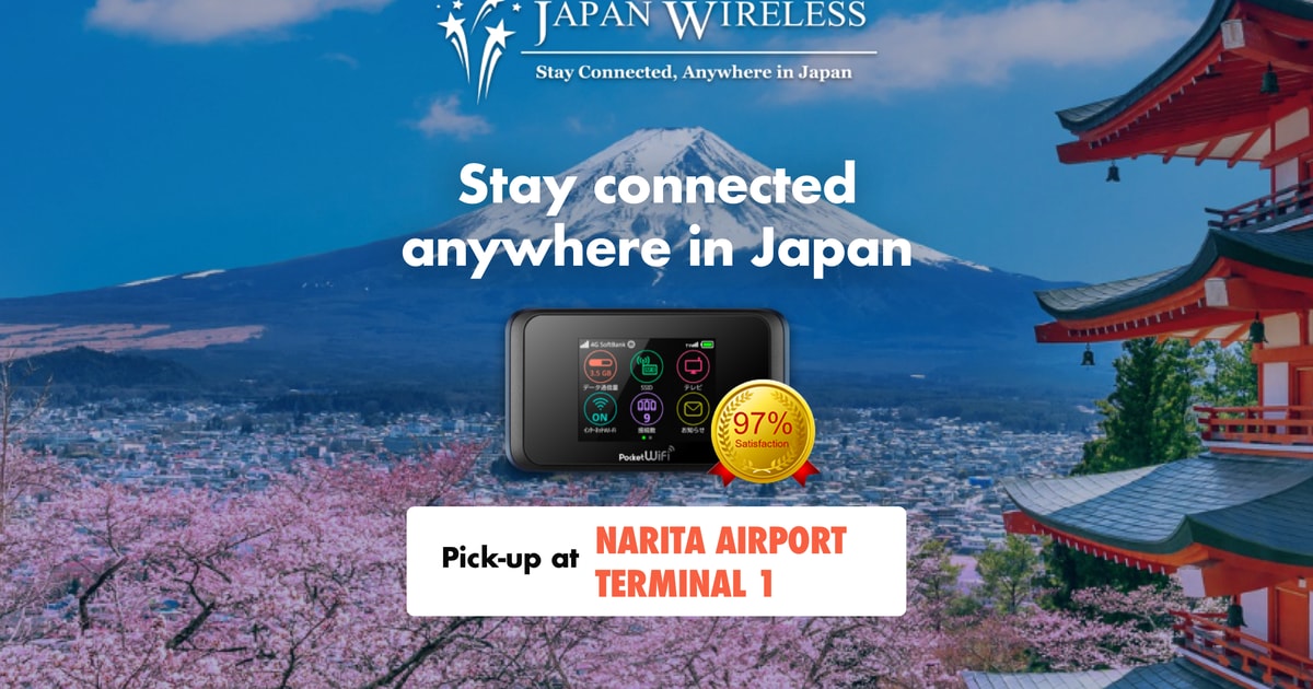 Japan: Unlimited 4G Pocket Wi-Fi (Narita Airport Pick-Up) | GetYourGuide