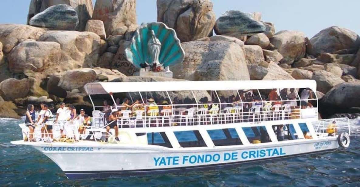 Acapulco: Tour en barco con fondo de cristal a la Isla de la Roqueta ...