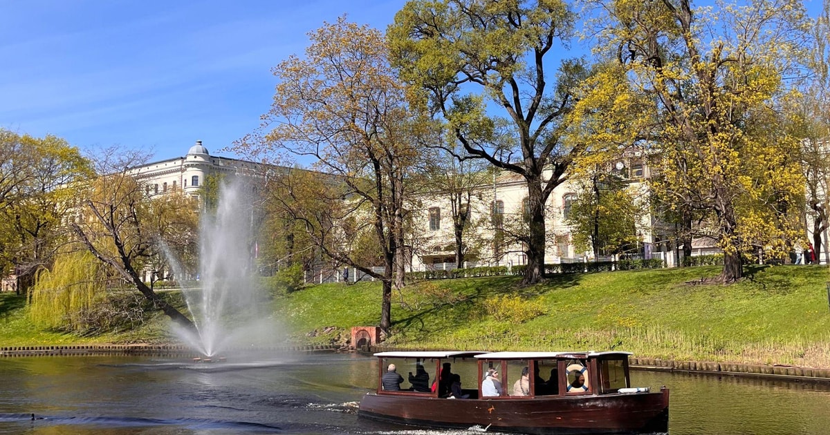 Riga: Canal and Daugava River Boat Tour with Drink | GetYourGuide