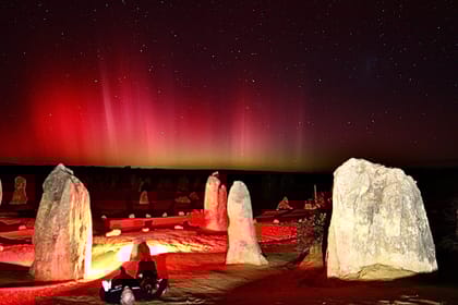 From Perth: Pinnacles Sunset and Stargazing Tour with Dinner | GetYourGuide