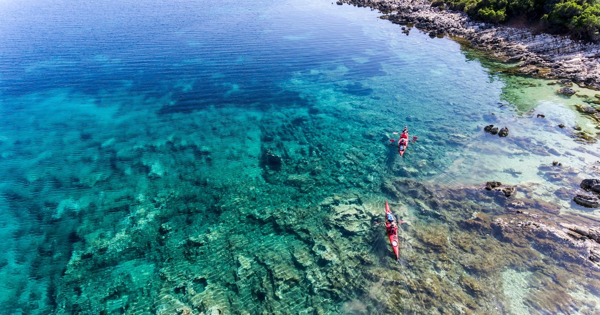 Lefkada: Blue Cave Kayak Tour with a Taste of Greece | GetYourGuide