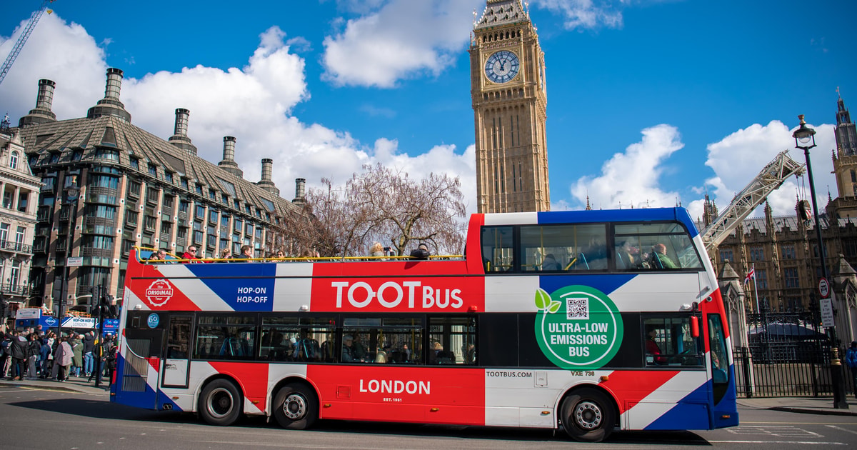London: Tootbus Hop-on Hop-off (valfri flodkryssning) | GetYourGuide
