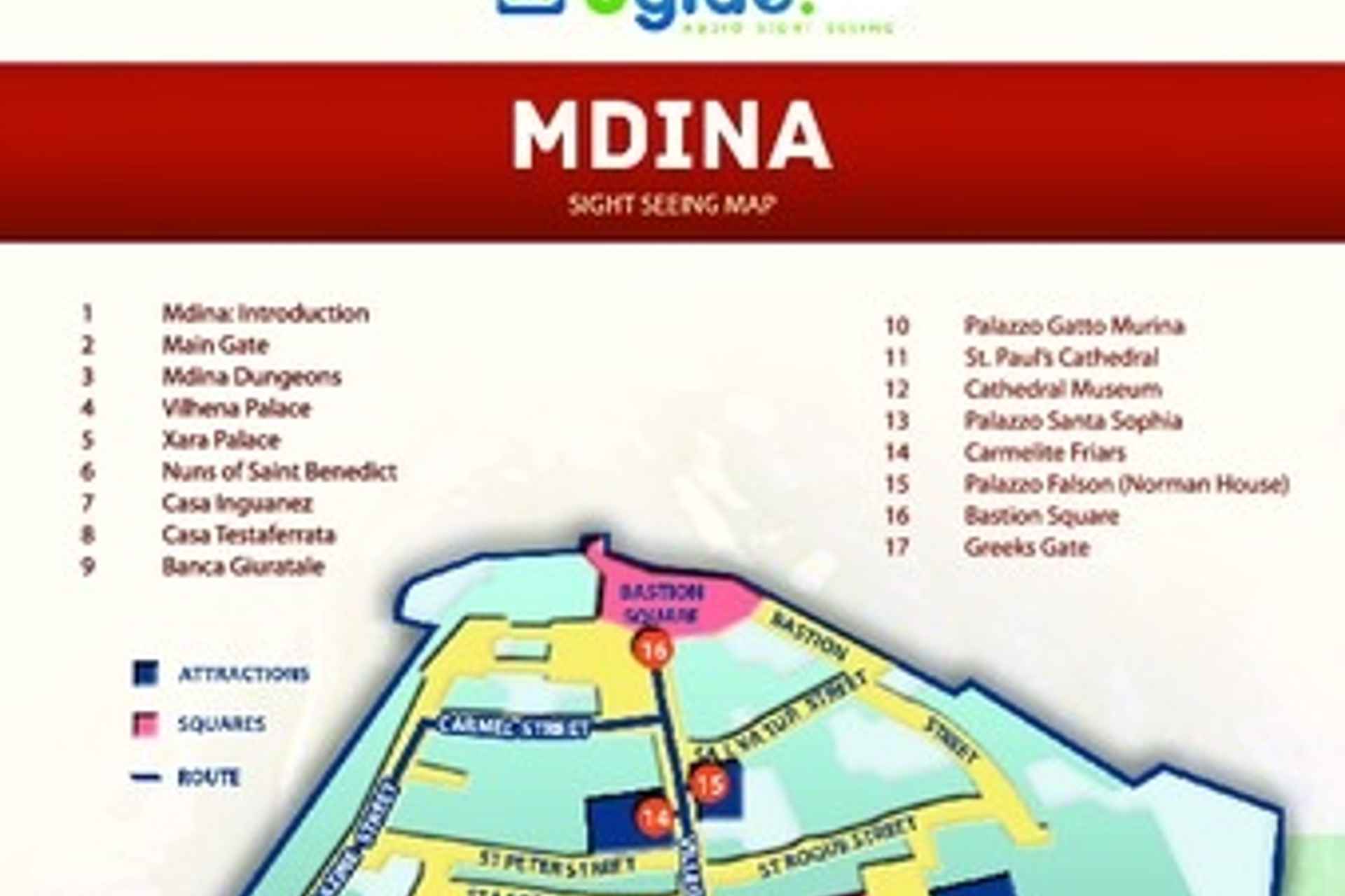 Recorrido de Audio por Mdina con Mapa e Indicaciones | Guide to Europe