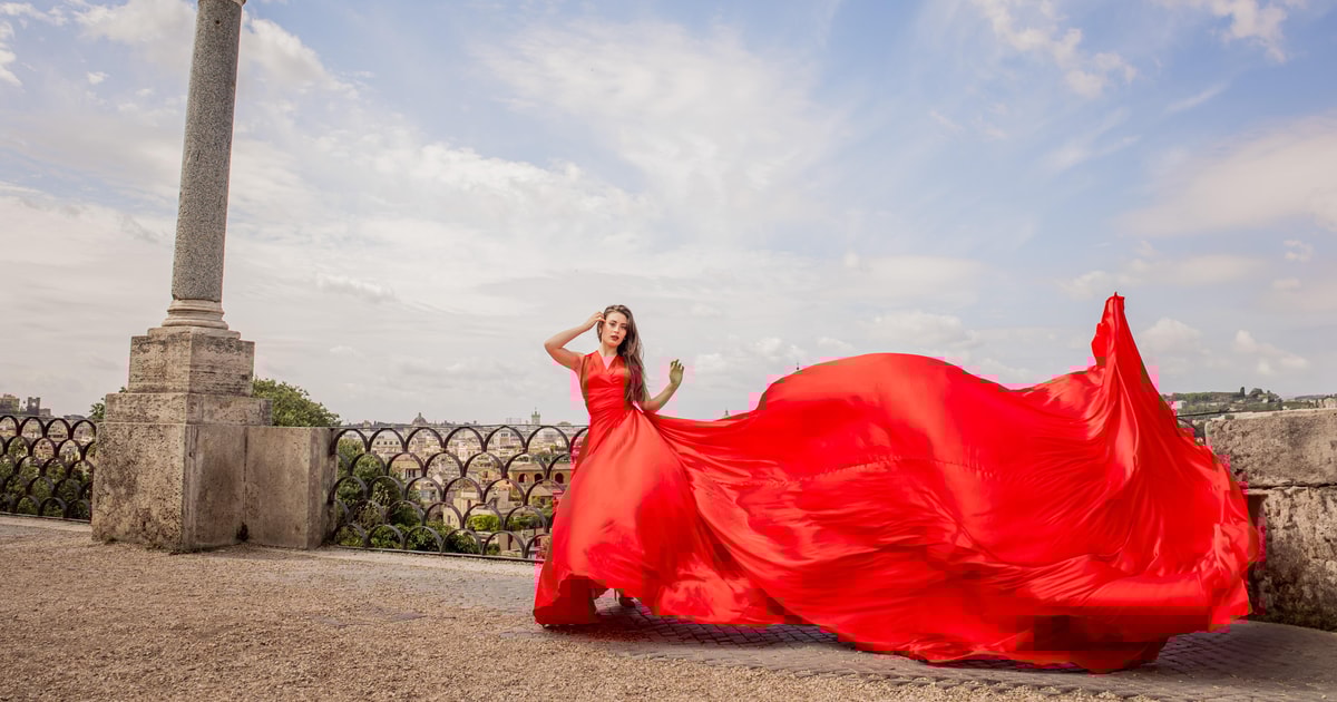 Rome : Photoshoot en robe volante au Pincio et à la Villa Borghese ...