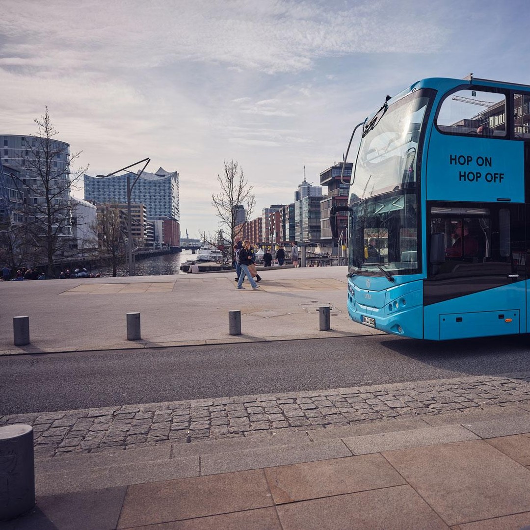 Hamburg: Line F Hop-On Hop-Off Bus and Boat Tour | GetYourGuide