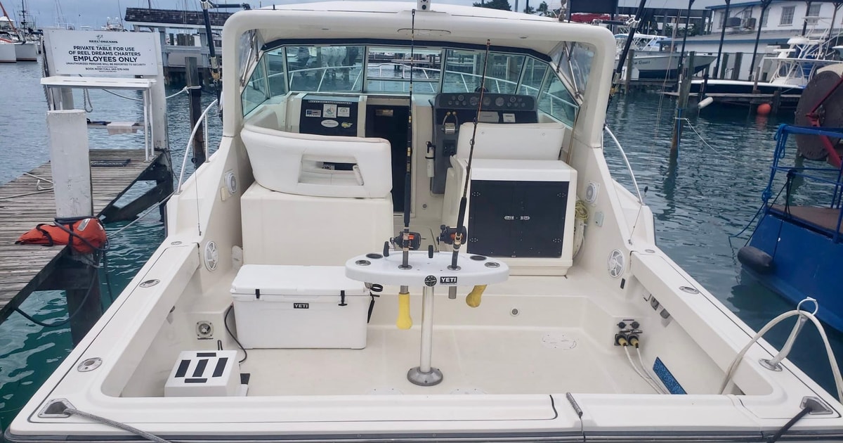 8 hour Fishing or Snorkeling 38ft Tiara | GetYourGuide