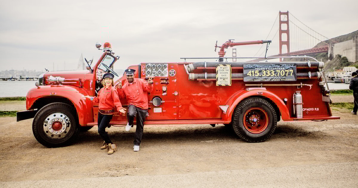 San Francisco Bay: 90-Minute Fire Engine Tour | GetYourGuide