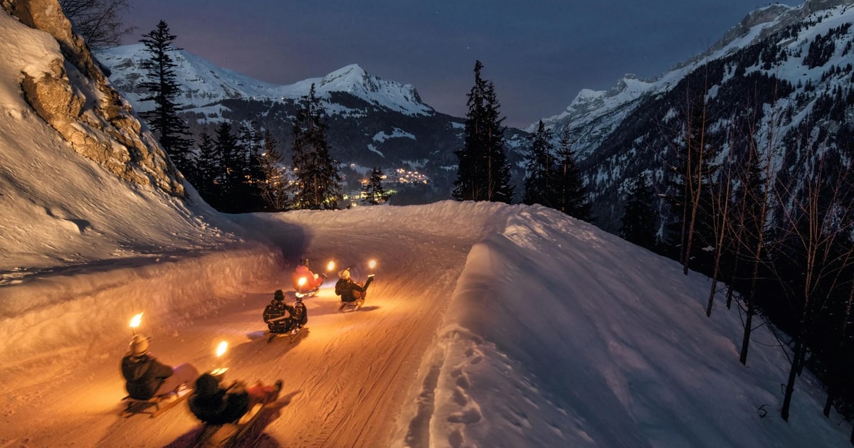 Interlaken: Sunset Sledding Adventure & Swiss Cheese Fondue | GetYourGuide