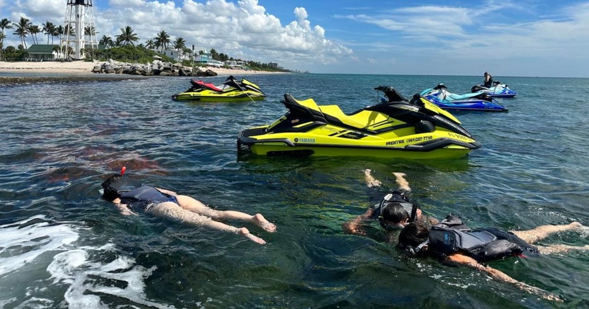 Boca Ratón: Tour privado en moto acuática con snorkel opcional ...