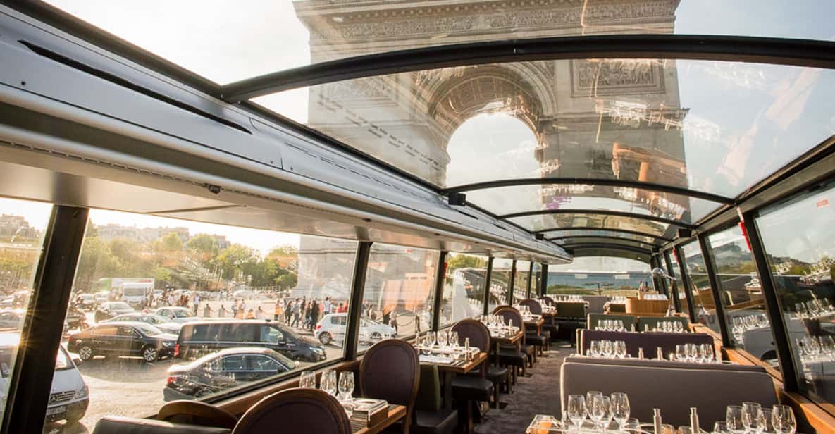 Paris: Bustronome Gourmet Lunch Tour on a Glass-Roof Bus | GetYourGuide